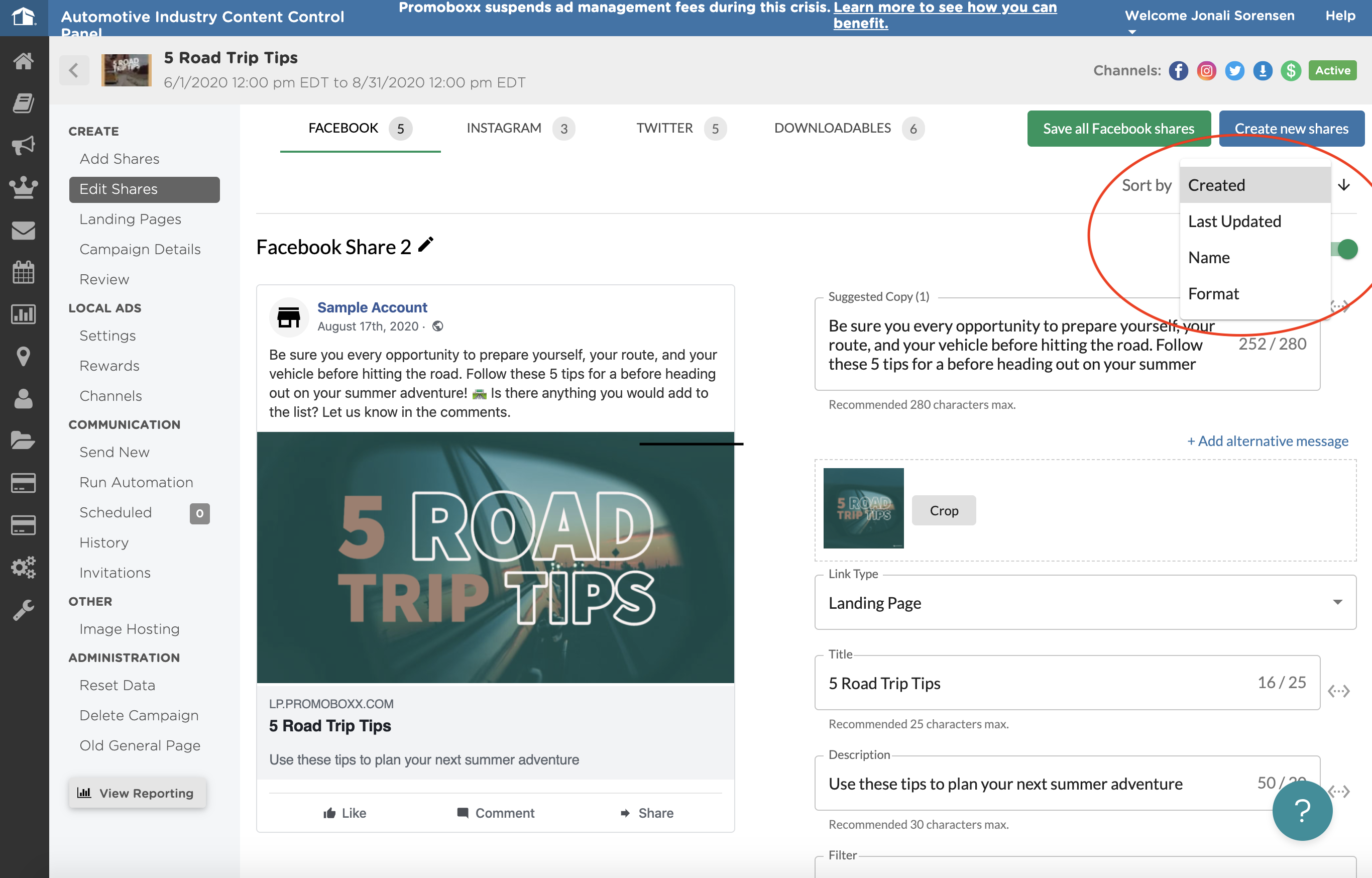 New Share Order Sorting Feature in CP – Brand Academy